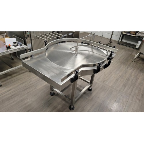 Commercial Process Line Feeding Accumulation Rotary Table Canada