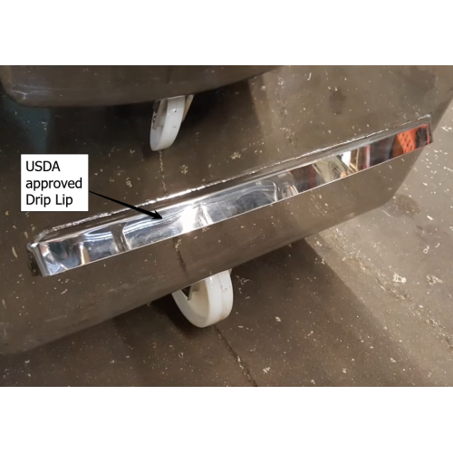 Stainless Steel Meat Trolley 300L - Mirror Finish