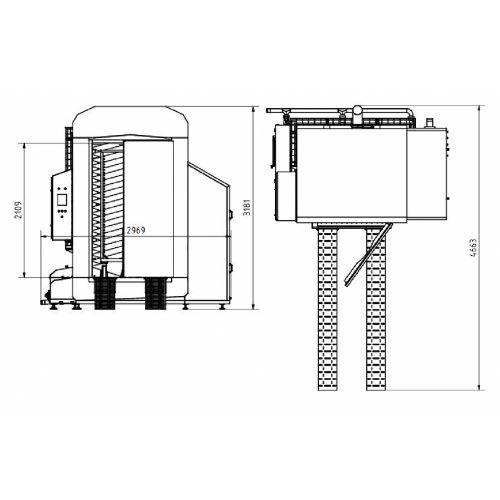Industrial Smoke House Trolley Washer