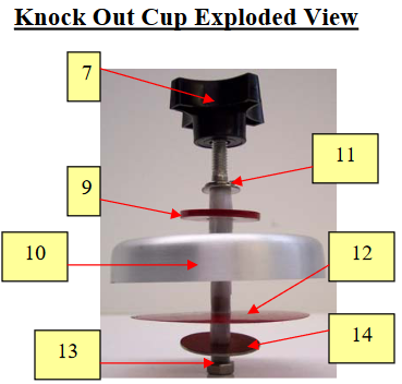 Patty-O-Matic 330A Knock Out Cup Exploded View